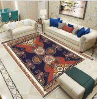 China Persian Diamond Velvet Living Room Carpet 100x200cm Polyester Fiber Machine Washable for sale