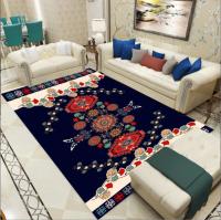 China Persian Diamond Velvet Living Room Carpet 100x200cm Polyester Fiber Machine Washable for sale