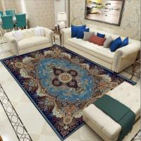 China Persian Diamond Velvet Living Room Carpet 100x200cm Polyester Fiber Machine Washable for sale