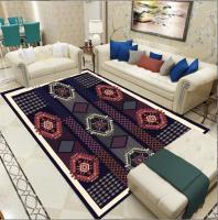 China Persian Diamond Velvet Living Room Carpet 100x200cm Polyester Fiber Machine Washable for sale