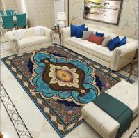 China Persian Diamond Velvet Living Room Carpet 100x200cm Polyester Fiber Machine Washable for sale