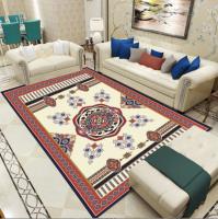China Persian Diamond Velvet Living Room Carpet 100x200cm Polyester Fiber Machine Made for sale