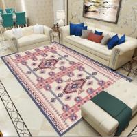China Persian Diamond Velvet Living Room Carpet 100x200cm Polyester Fiber Machine Made for sale