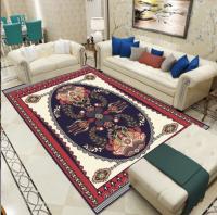 China Persian Diamond Velvet Living Room Carpet 100x200cm Polyester Fiber Machine Made for sale