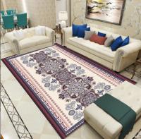 China Persian Diamond Velvet Living Room Carpet 100x200cm Polyester Fiber Machine Made for sale