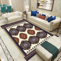 China Persian Diamond Velvet Living Room Carpet 100x200cm Polyester Fiber Machine Made for sale
