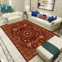 China Persian Diamond Velvet Living Room Carpet 100x200cm Polyester Fiber Machine Made for sale