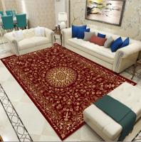 China Persian Diamond Velvet Living Room Carpet 100x200cm Polyester Fiber Machine Made for sale