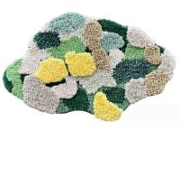 China Custom Polyester Fiber Living Room Floor Carpet 40x60cm Irregular Lichen Design for sale
