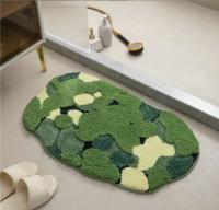 China Custom Polyester Fiber Living Room Floor Carpet 40x60cm Irregular Lichen Design for sale