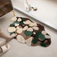 China Custom Polyester Fiber Living Room Floor Carpet 40x60cm Irregular Lichen Design for sale