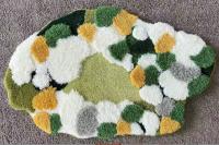 China Custom Polyester Fiber Living Room Floor Carpet 40x60cm Irregular Lichen Design for sale