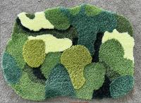 China Custom Polyester Fiber Living Room Floor Carpet 40x60cm Irregular Lichen Design for sale