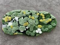 China Custom Polyester Fiber Living Room Floor Carpet 40x60cm Irregular Lichen Design for sale