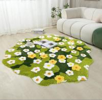 China Custom Polyester Fiber Irregular Carpet 80x155cm Machine Washable Floor Mat for sale