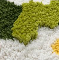 China Custom Polyester Fiber Irregular Carpet 80x155cm Machine Washable Floor Mat for sale
