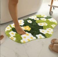 China Custom Polyester Fiber Irregular Carpet 80x155cm Machine Washable Floor Mat for sale