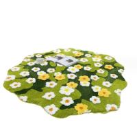 China Custom Polyester Fiber Irregular Carpet 80x155cm Machine Washable Floor Mat for sale