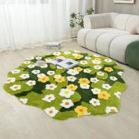 China Custom Polyester Fiber Irregular Carpet 80x155cm Machine Washable Floor Mat for sale