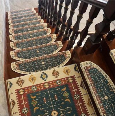 China Household Non Slip Stair Mats Polyester Fiber 40x60cm Customizable Rectangle for sale