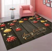 China Father Christmas Crystal Velvet Carpet 140x200cm Living Room Bedroom Floor Rug for sale