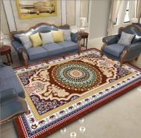 China Custom Pashmina Plant Flower Carpet 40x60cm to 200x300cm Machine Washable Floor Rug for sale
