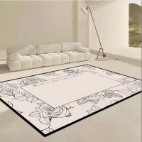 China Custom TPR Loop Velvet Living Room Floor Carpet 40x60cm Machine Washable for sale