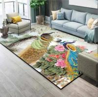 China Chinese Style Printed Polyester Fiber Living Room Floor Carpet 40x60cm Custom Size for sale