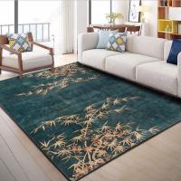 China Chinese Style Printed Polyester Fiber Living Room Floor Carpet 40x60cm Custom Size for sale