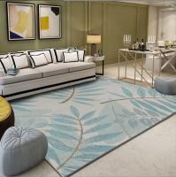China Polyester Fiber Living Room Floor Carpet 100x160cm Custom Size Flower Plant Print for sale