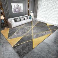 China Polyester Fiber Living Room Floor Carpet 100x160cm Custom Size Flower Plant Print for sale