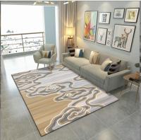 China Polyester Fiber Living Room Floor Carpet 80x120cm Custom Size Machine Washable for sale