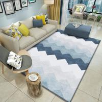 China Polyester Fiber Living Room Floor Carpet 80x120cm Custom Size Machine Washable for sale