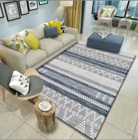 China Customizable Polyester Fiber Geometric Carpet 100x200cm for Living Room Bedroom for sale