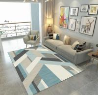 China Customizable Polyester Fiber Geometric Carpet 100x200cm for Living Room Bedroom for sale