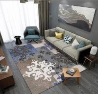 China Waved Pattern Polyester Fiber Living Room Carpet 100x160cm Machine Washable for sale