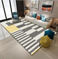 China Polyester Fiber Geometric Carpet 100x200cm Machine Washable Living Room Floor Mat for sale