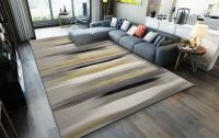 China Polyester Fiber Geometric Carpet 100x200cm Machine Washable Living Room Floor Mat for sale