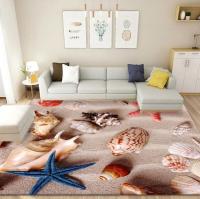 China 3D Seawater Star Patterned Polyester Fiber Carpet 40x60cm Custom Size for Living Room Bedroom for sale