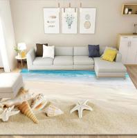 China 3D Seawater Star Patterned Polyester Fiber Carpet 40x60cm Custom Size for Living Room Bedroom for sale