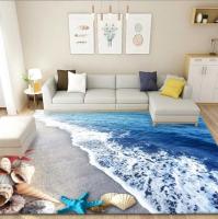 China 3D Seawater Star Patterned Polyester Fiber Carpet 40x60cm Custom Size for Living Room Bedroom for sale