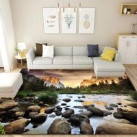 China 3D Lavender Tulip Pattern Polyester Fiber Living Room Carpet 40x60cm to 180x280cm for sale