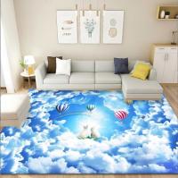 China 3D Lavender Tulip Pattern Polyester Fiber Living Room Carpet 40x60cm to 180x280cm for sale