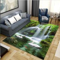 China Custom Polyester Fiber Living Room Carpet 100x200cm Machine Washable Rectangle Rug for sale