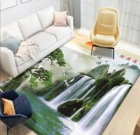 China Custom Polyester Fiber Living Room Carpet 100x200cm Machine Washable Rectangle Rug for sale