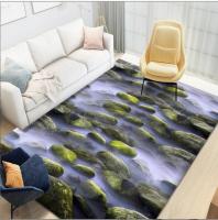China Custom Polyester Fiber Living Room Carpet 100x200cm Machine Washable Rectangle Rug for sale