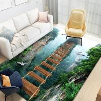 China Custom Polyester Fiber Living Room Carpet 100x200cm Machine Washable Rectangle Rug for sale