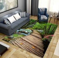 China Custom Polyester Fiber Living Room Carpet 100x200cm Machine Washable Rectangle Rug for sale