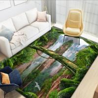 China Custom Polyester Fiber Living Room Carpet 100x200cm Machine Washable Rectangle Rug for sale