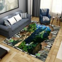 China Custom Polyester Fiber Living Room Carpet 100x200cm Machine Washable Rectangle Rug for sale